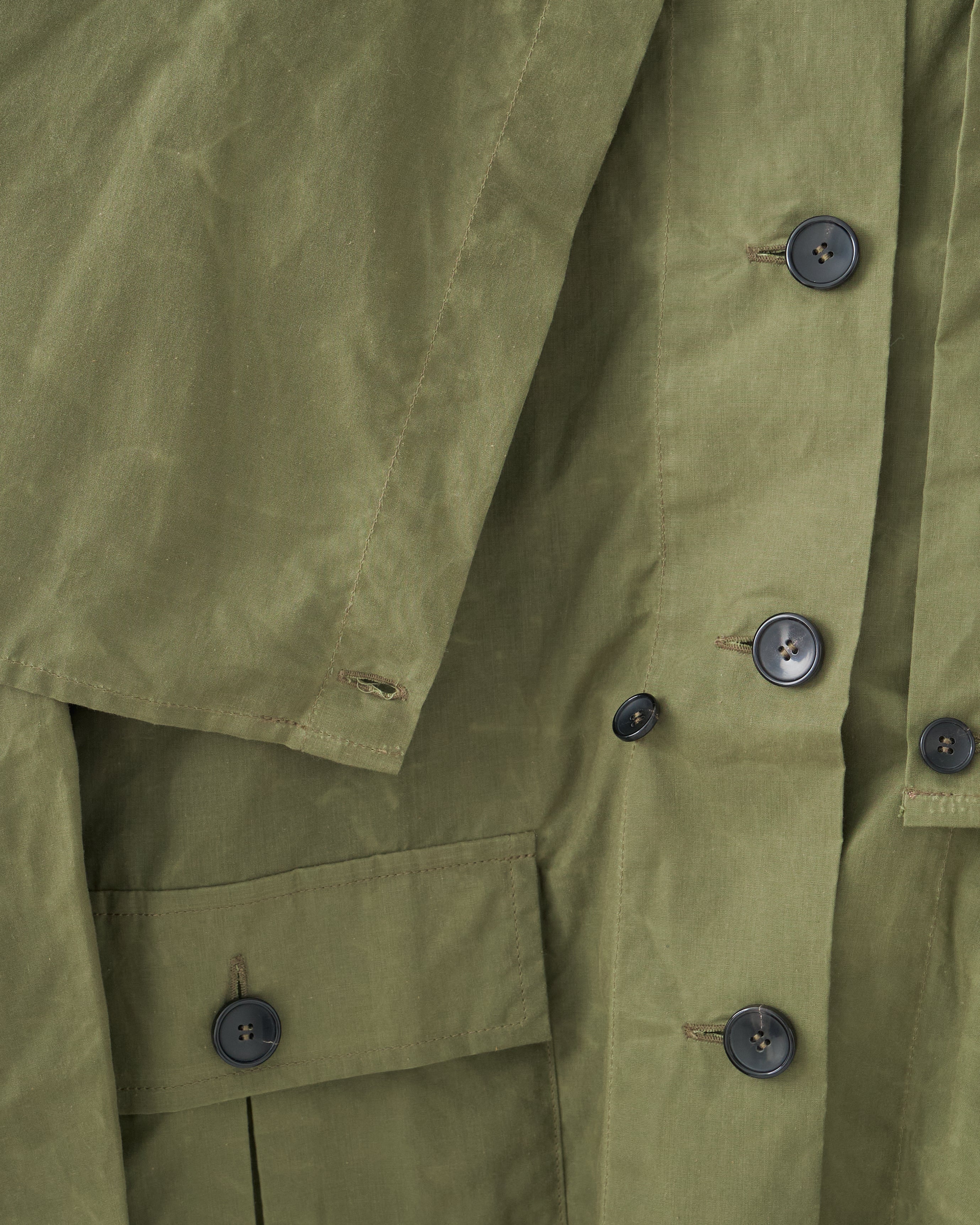 CAWLEY STUDIO British Dry Oilskin Alma Mac - Army | Garmentory