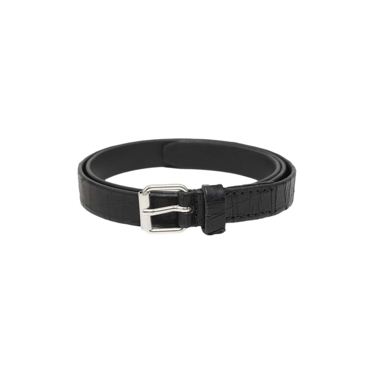 Our Legacy 3CM Belt - Laser Crack Black | Garmentory