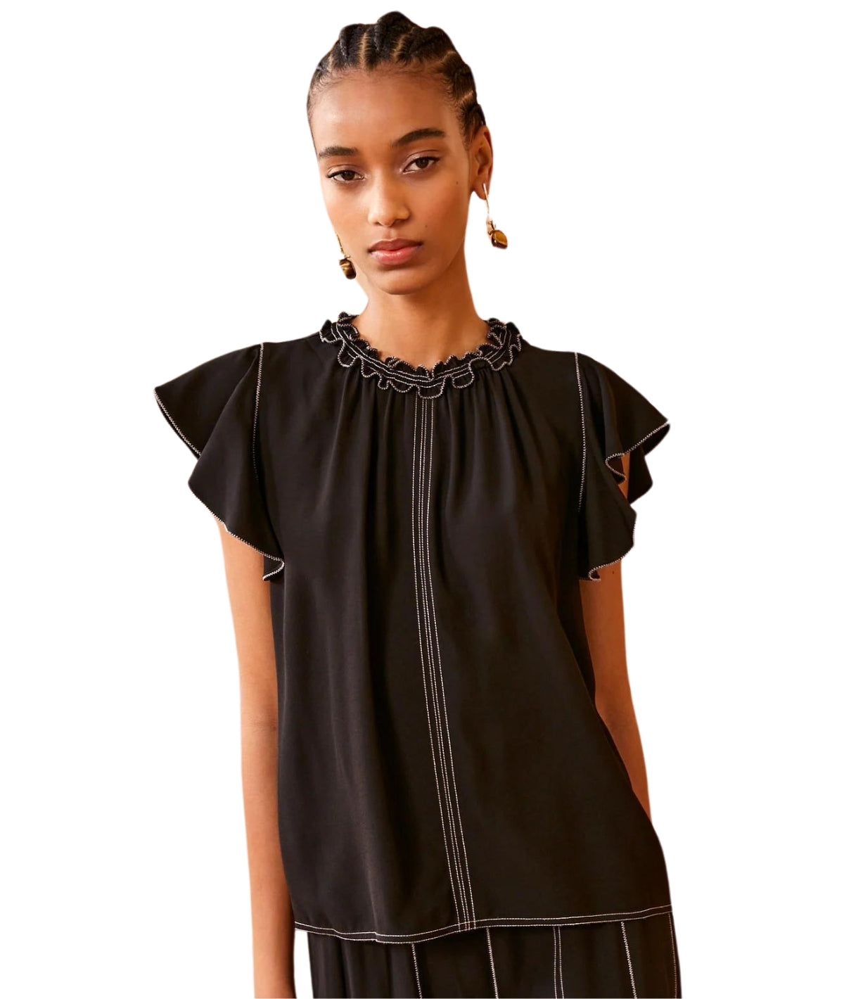 Ulla Johnson Julia Top - Noir | Garmentory