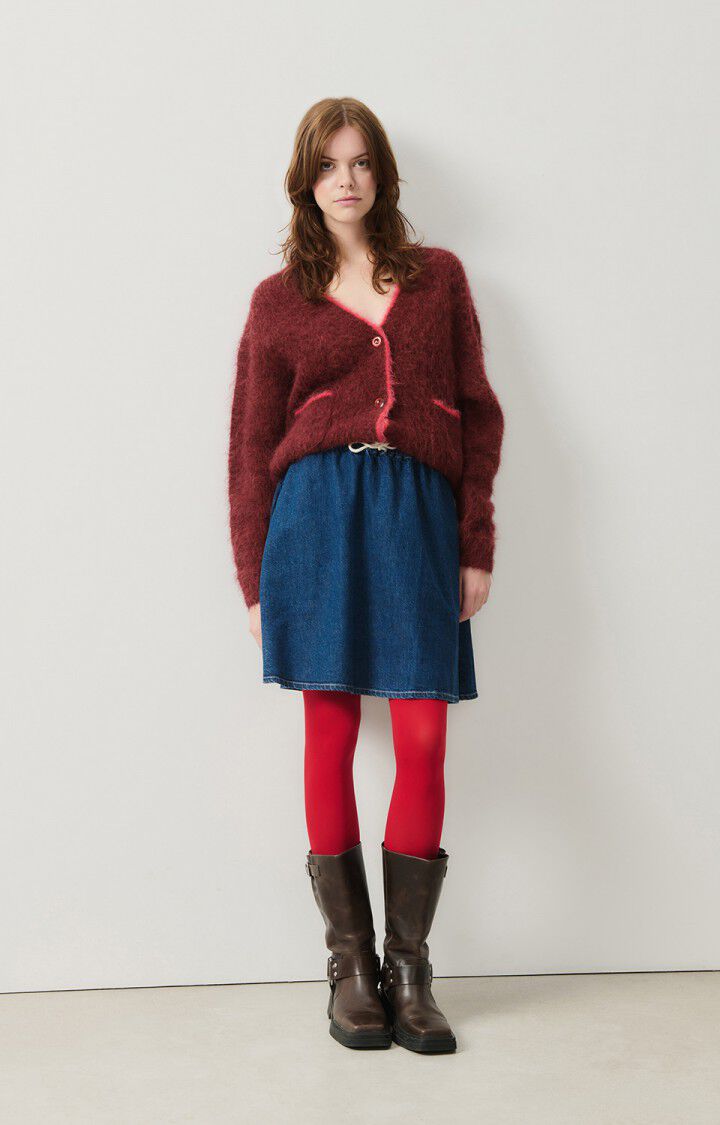 American Vintage Bymi Cardigan - Burgundy | Garmentory