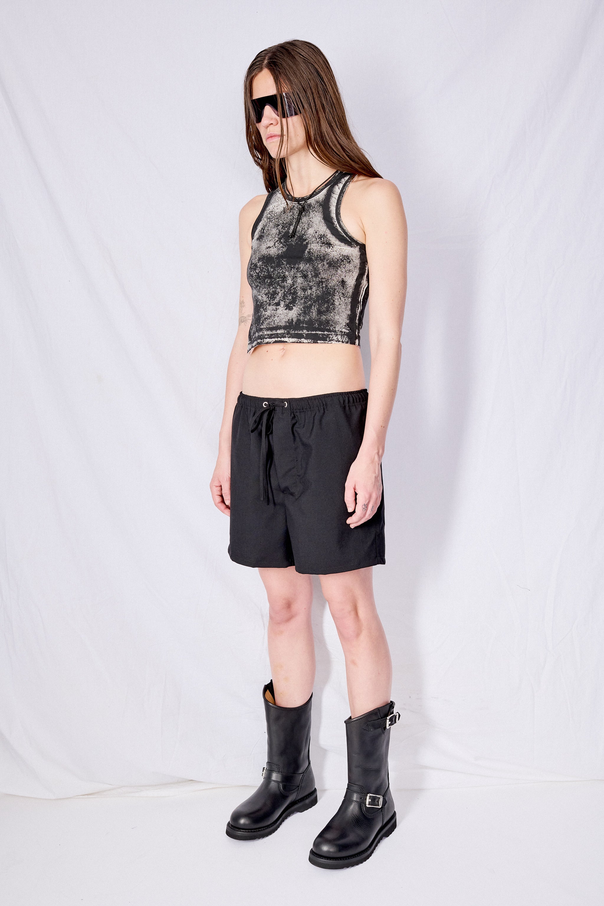 Assembly Roller Stretch Tank - White/Black | Garmentory