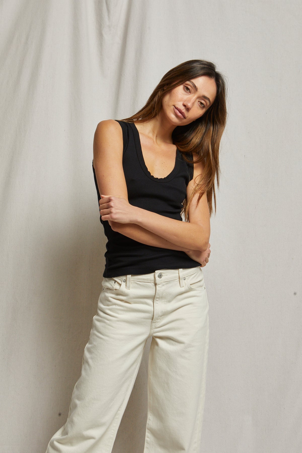 Perfect White Tee Jordan U Neck Tank - True Black | Garmentory