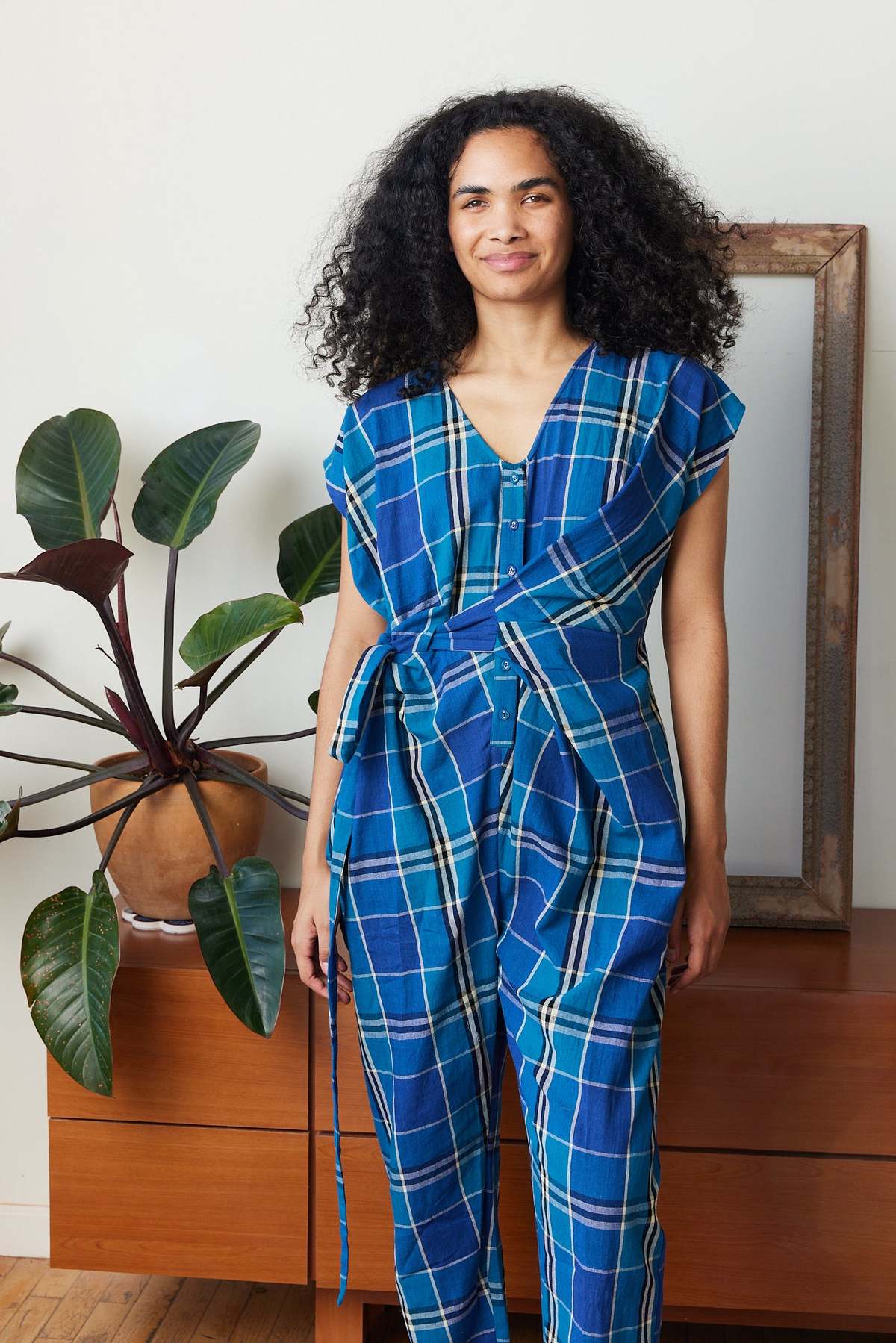 Rujuta Sheth Venus Wrap Jumper - Lattice Chex | Garmentory