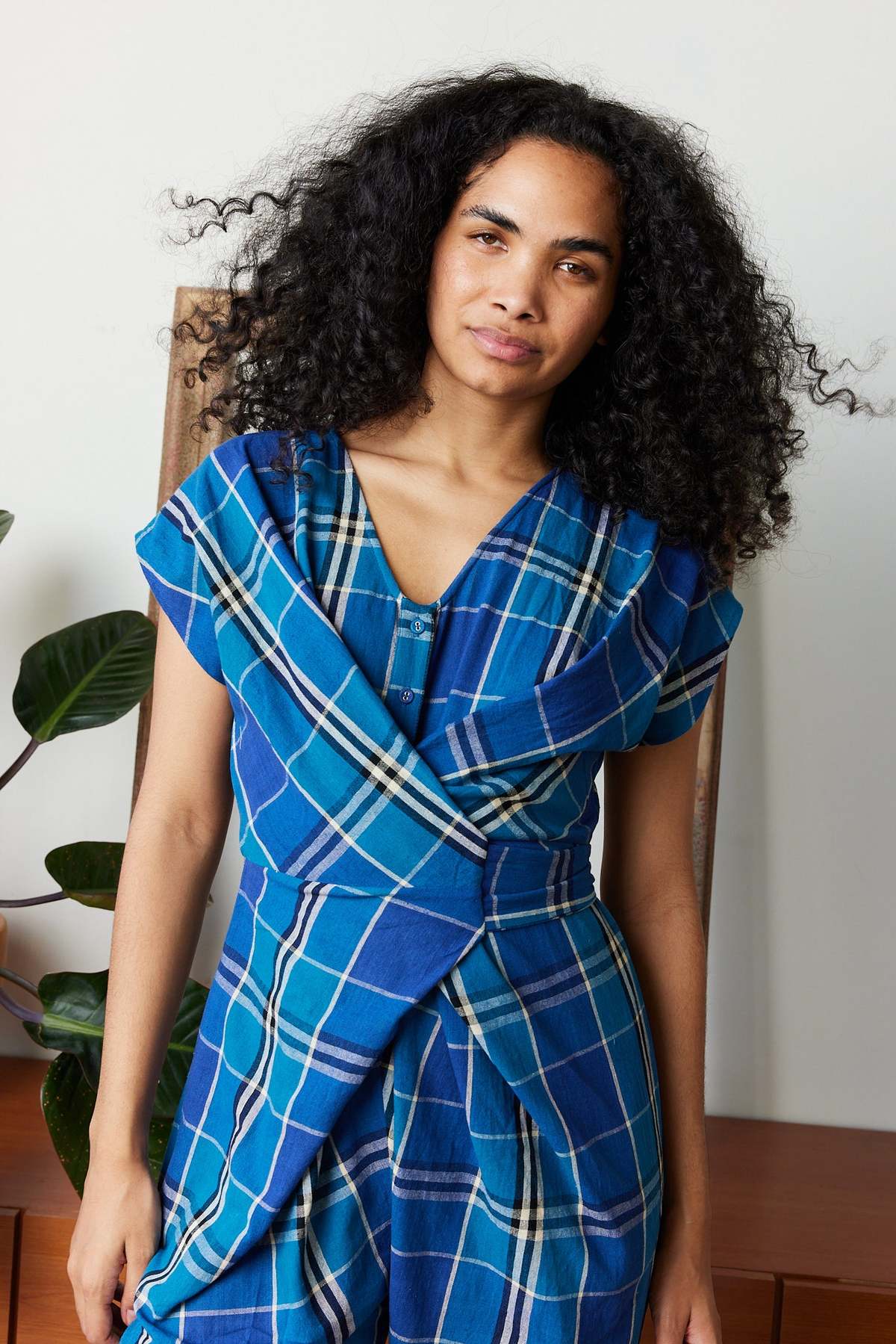 Rujuta Sheth Venus Wrap Jumper - Lattice Chex | Garmentory