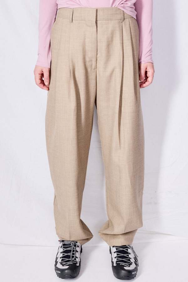 Studio Nicholson Sperro Pant - Straw Melange | Garmentory