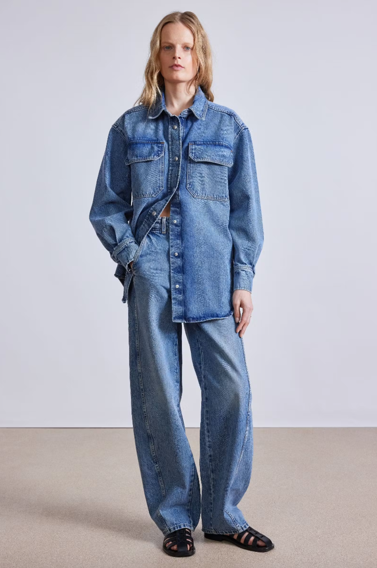 Apiece Apart Pia Oversized Shaket - Austin Wash | Garmentory