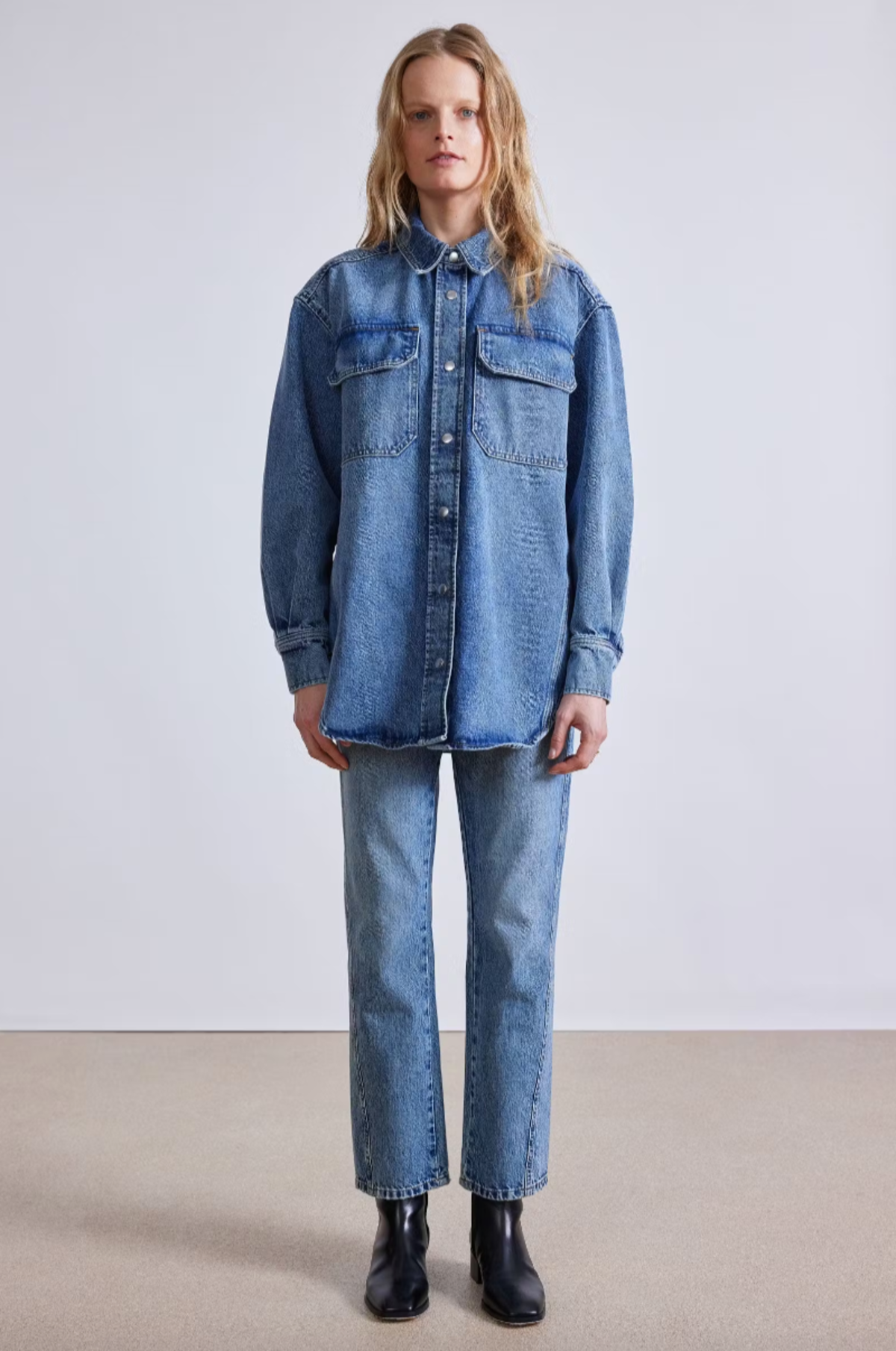 Apiece Apart Pia Oversized Shaket - Austin Wash | Garmentory