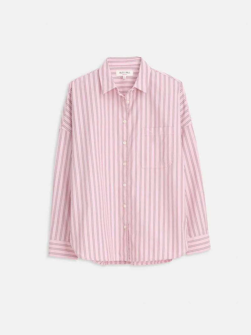 Alex Mill Jo Paper Poplin Shirt - Pink Stripe | Garmentory