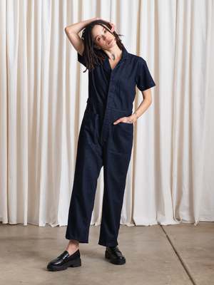 Ali Golden BOILER SUIT - DARK DENIM | Garmentory
