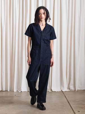 Ali Golden BOILER SUIT - DARK DENIM | Garmentory