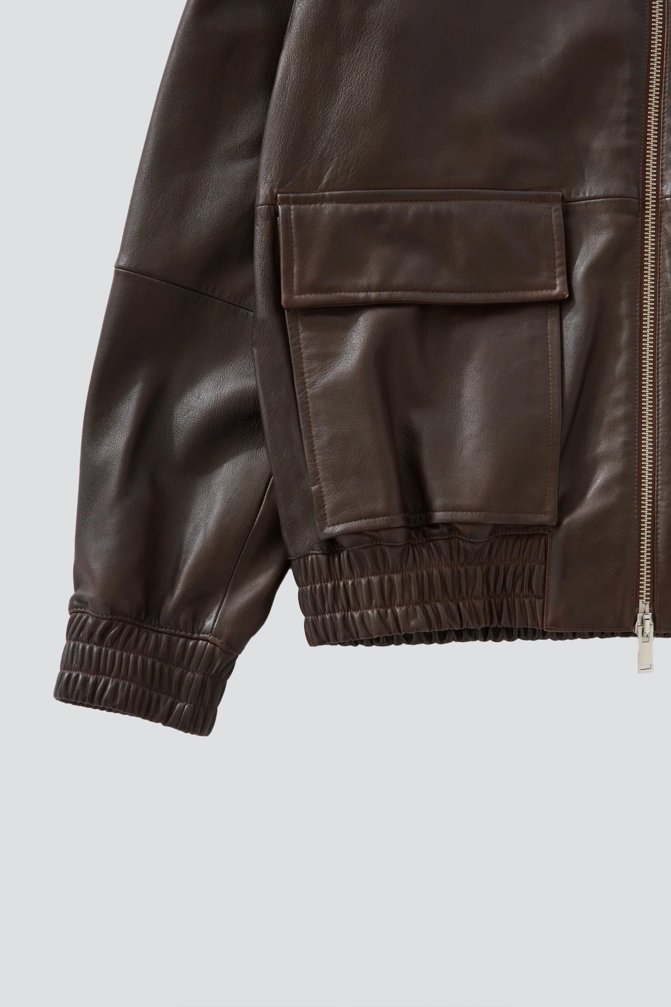 Studio Nicholson Piston Leather Jacket - Brown | Garmentory