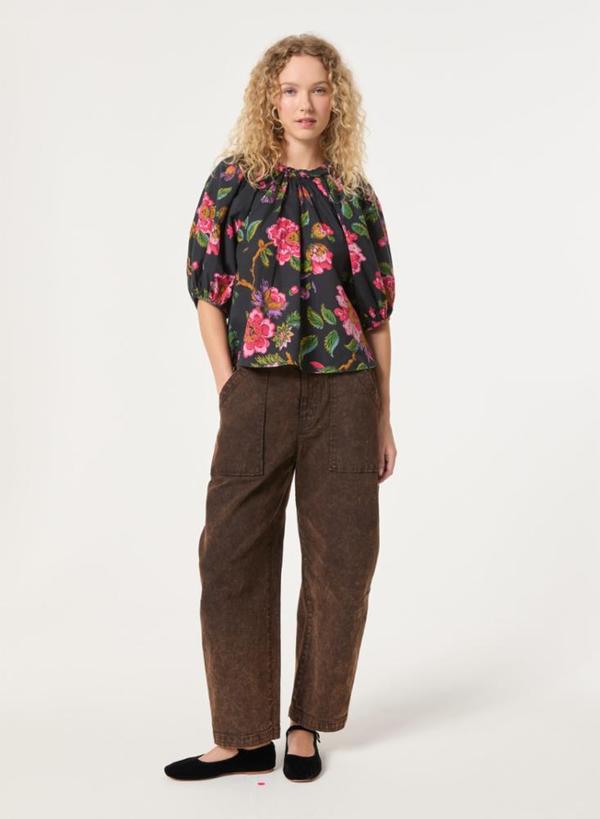 Rhode Resort Rowan Ink Fleur Top - Black Multi | Garmentory