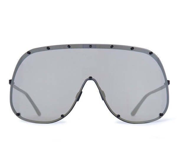 Rick Owens Shield Sunglasses - Black/Flash Gold | Garmentory