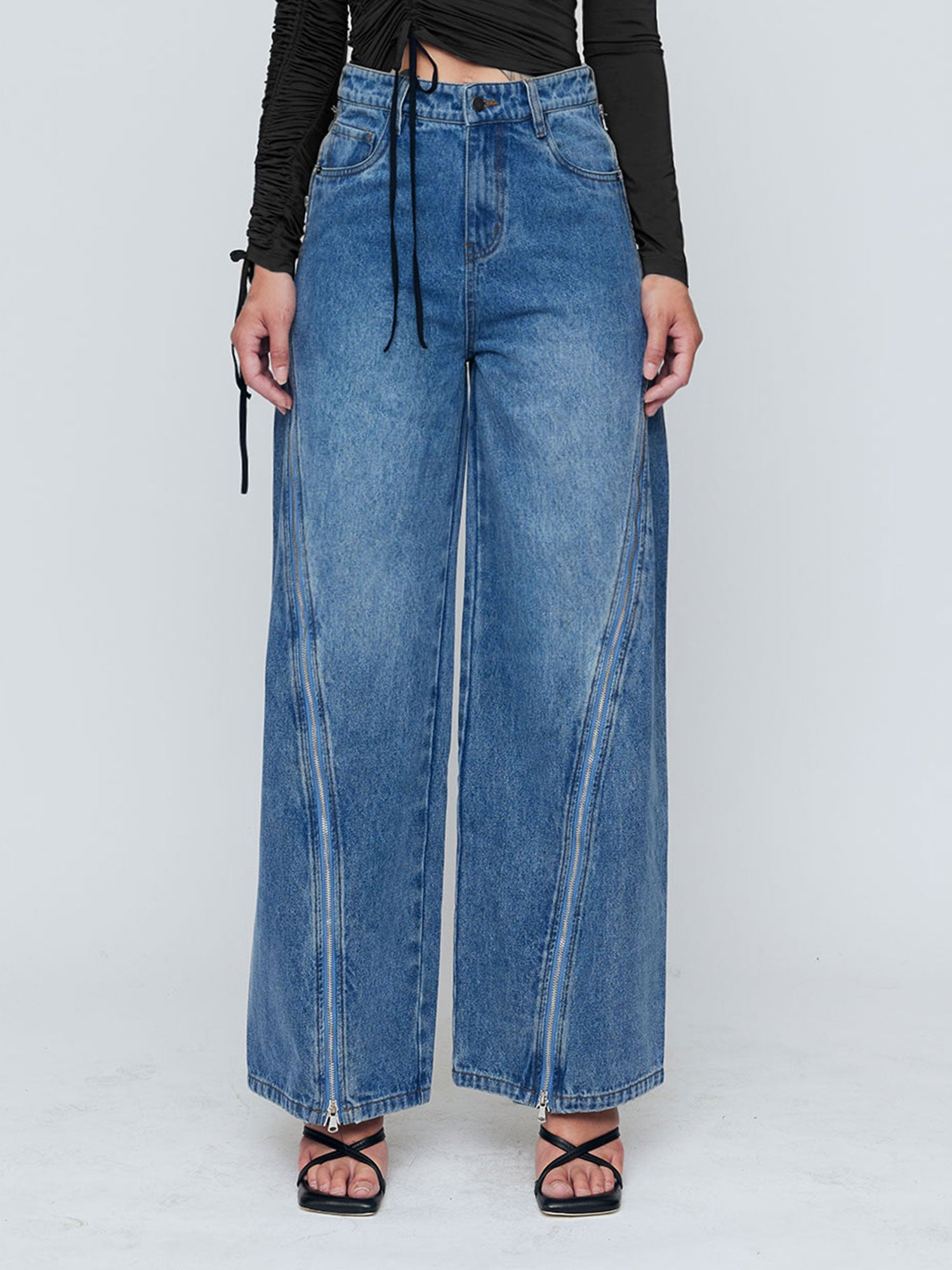 Wynn Hamlyn Zipper Jeans - Indigo | Garmentory