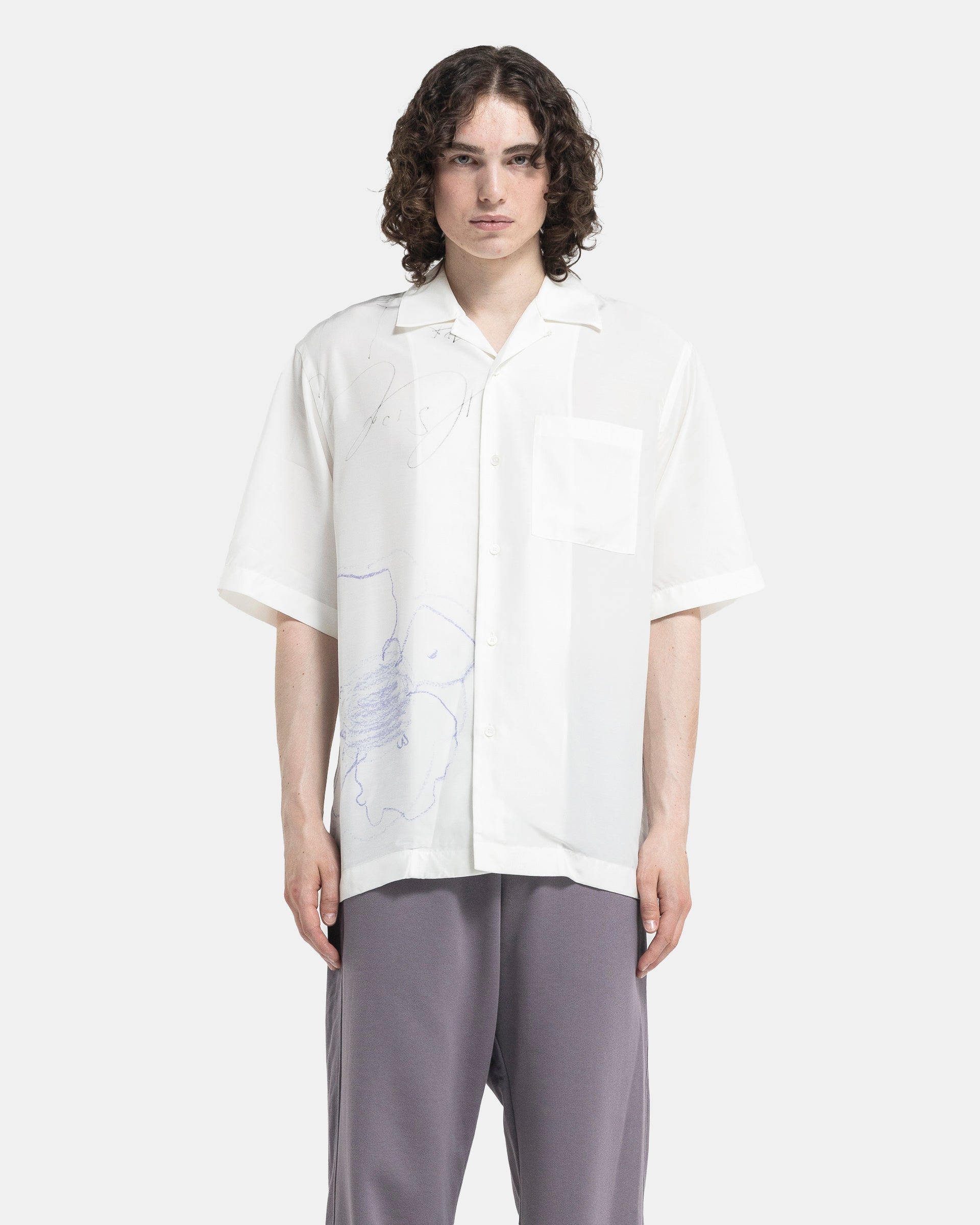 OAMC Kurt Shirt - Off White Scribble | Garmentory
