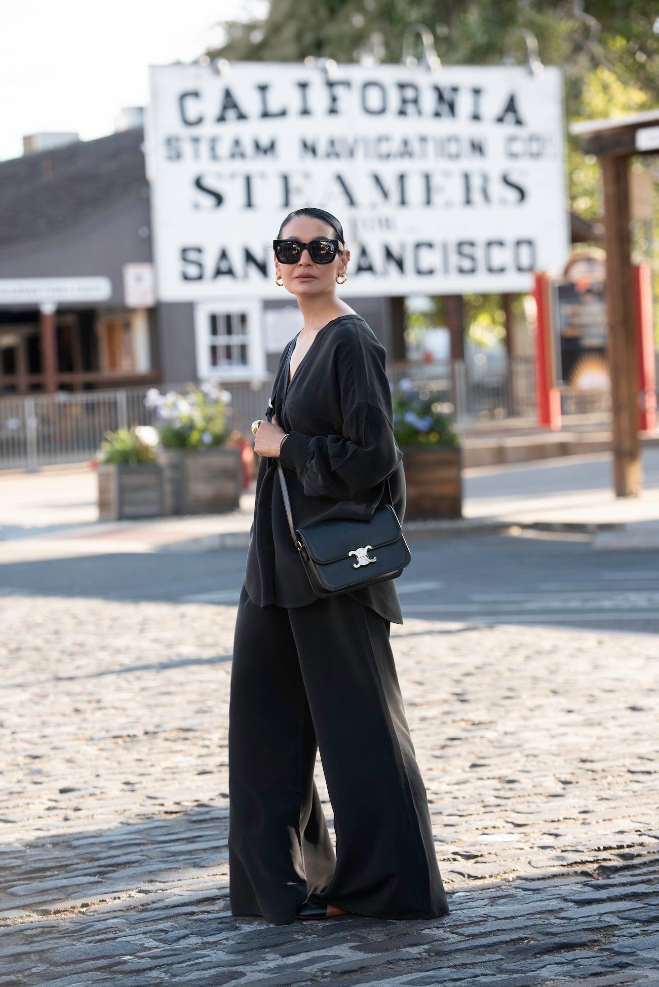 MAMÈNE Sand Washed Silk Shirt - Black | Garmentory