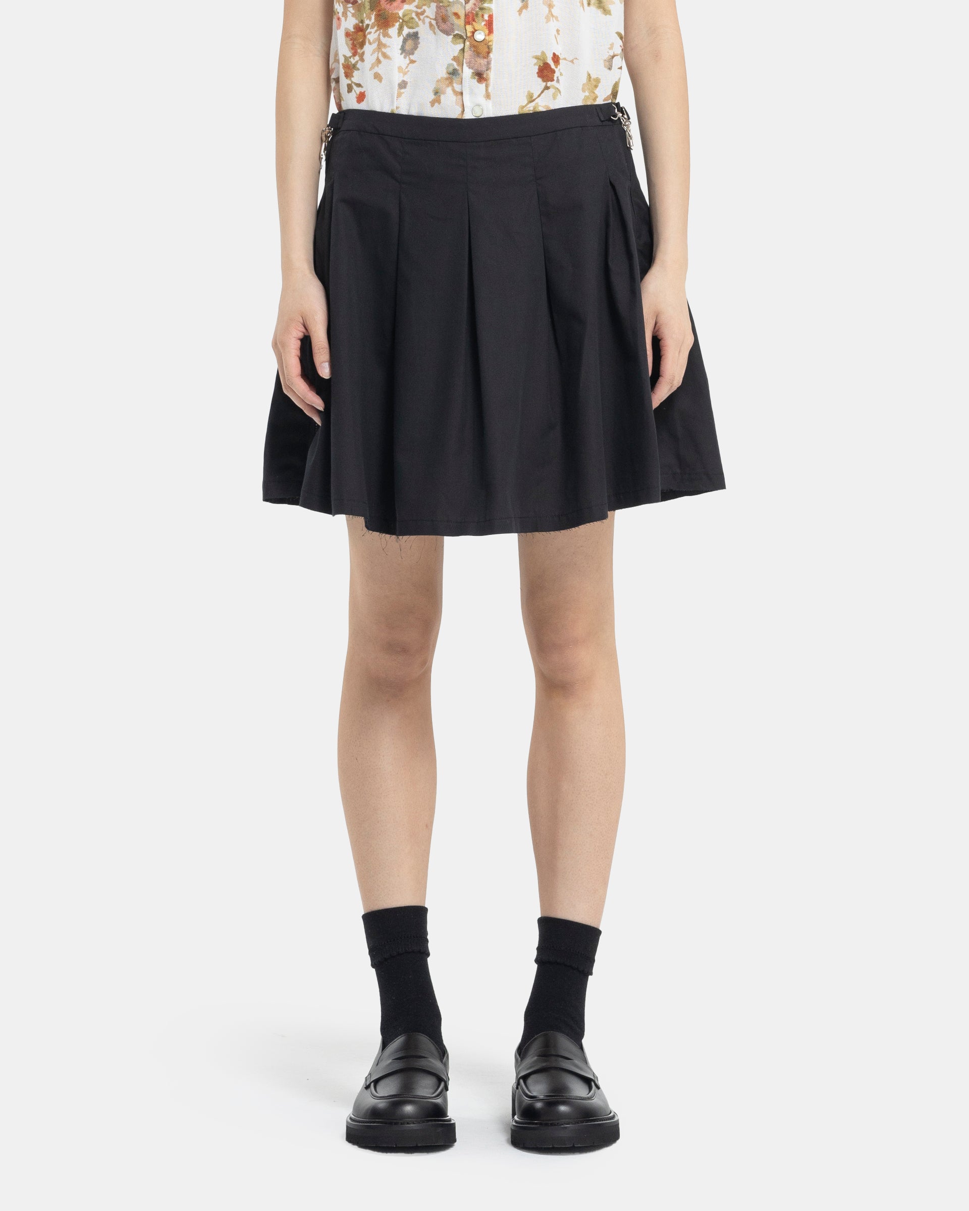 Our Legacy Peached Cupro Poplin Object Skirt - Black | Garmentory