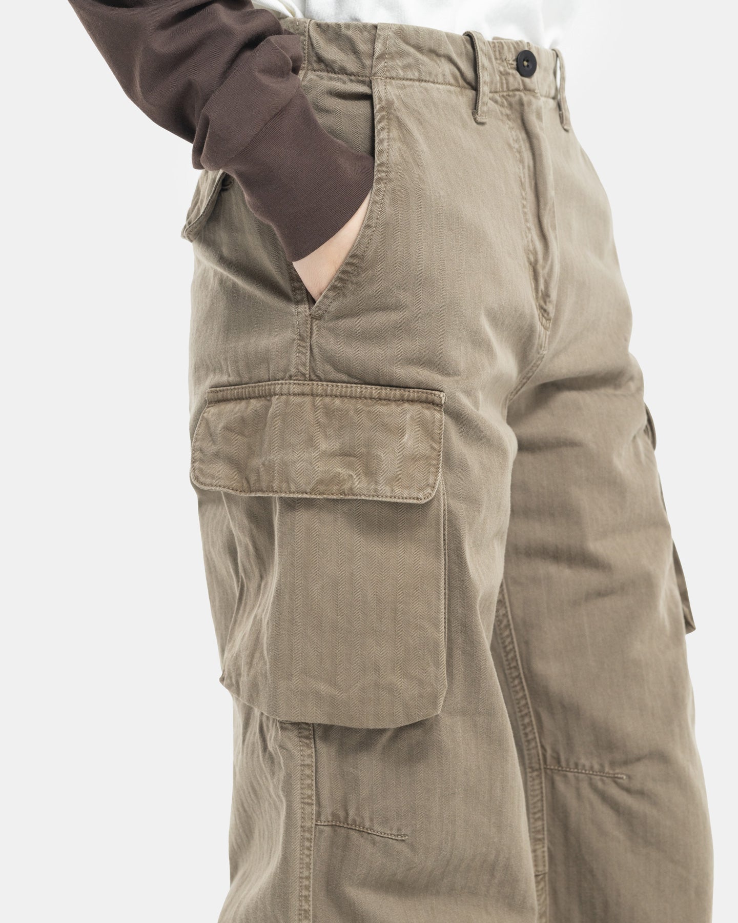 Our Legacy Peak Cargo - Uniform Olive Herringbone | Garmentory