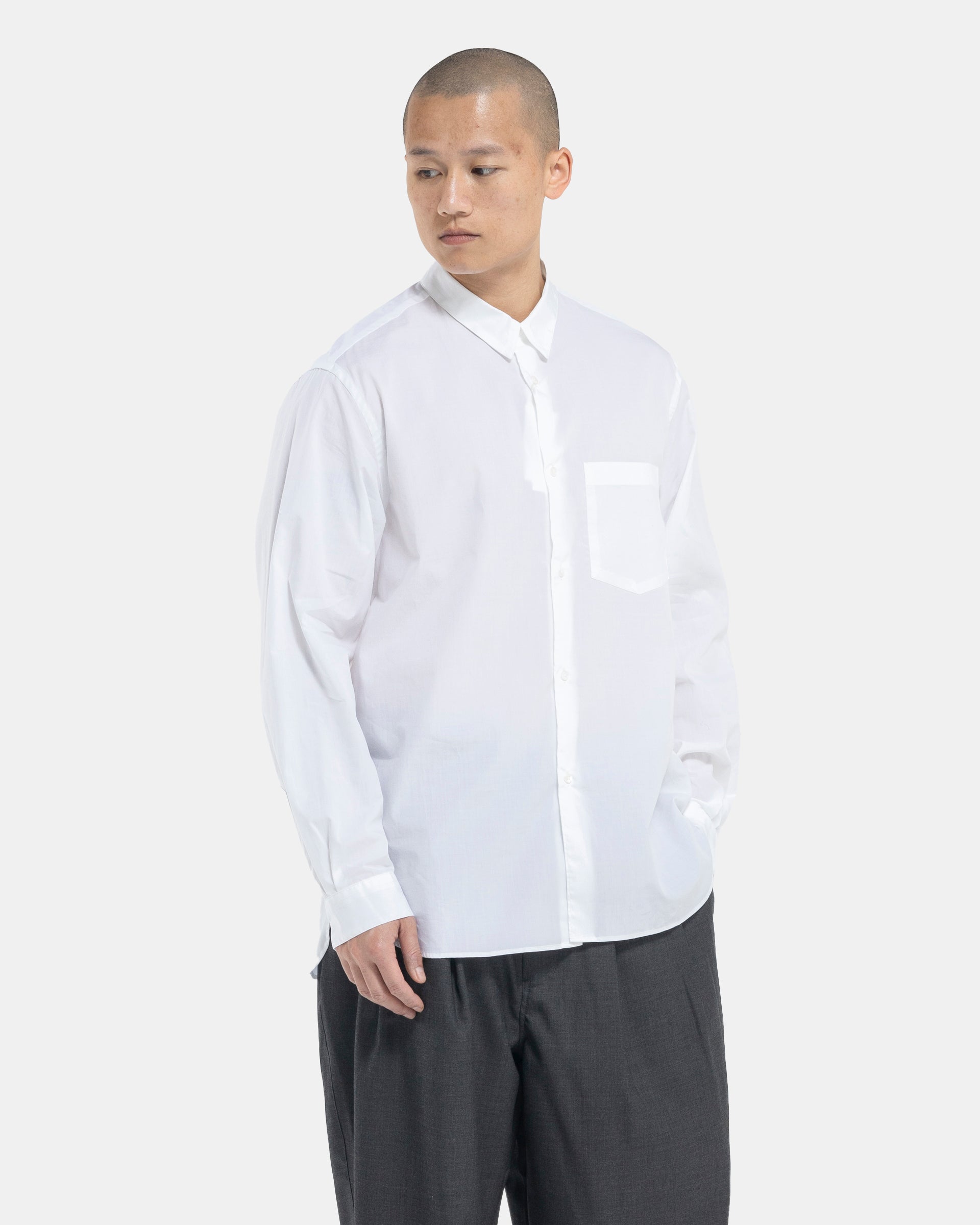 Still By Hand Regular Collar Shirt - White | Garmentory