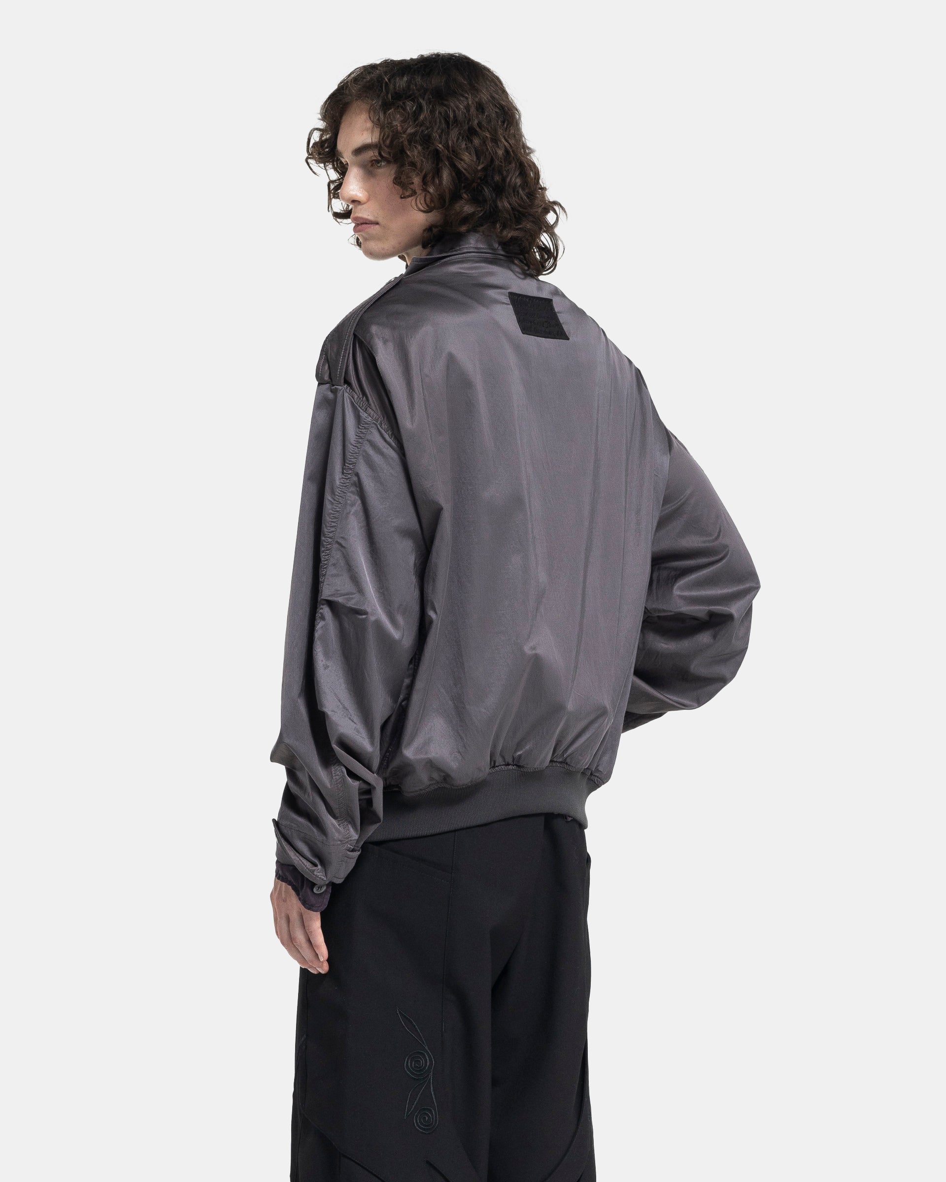 Acne Studios Satin Jacket - Mid Grey | Garmentory