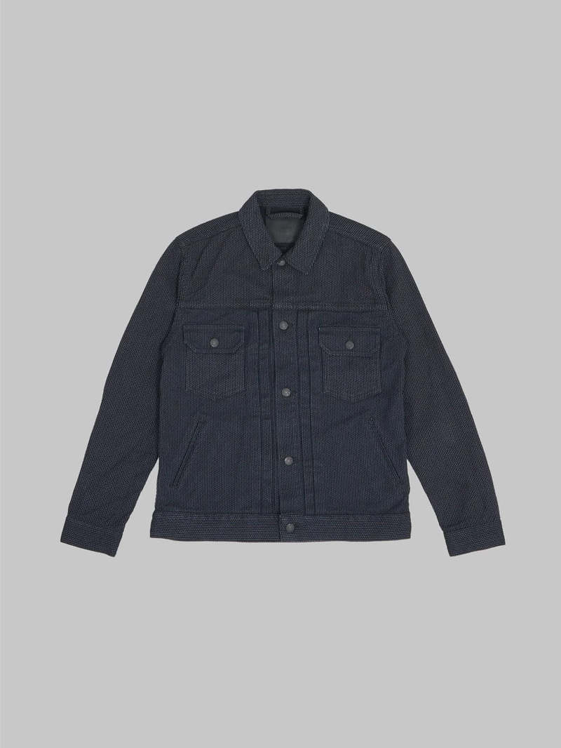 Pure Blue Japan Sashiko Type II Jacket - Grey | Garmentory