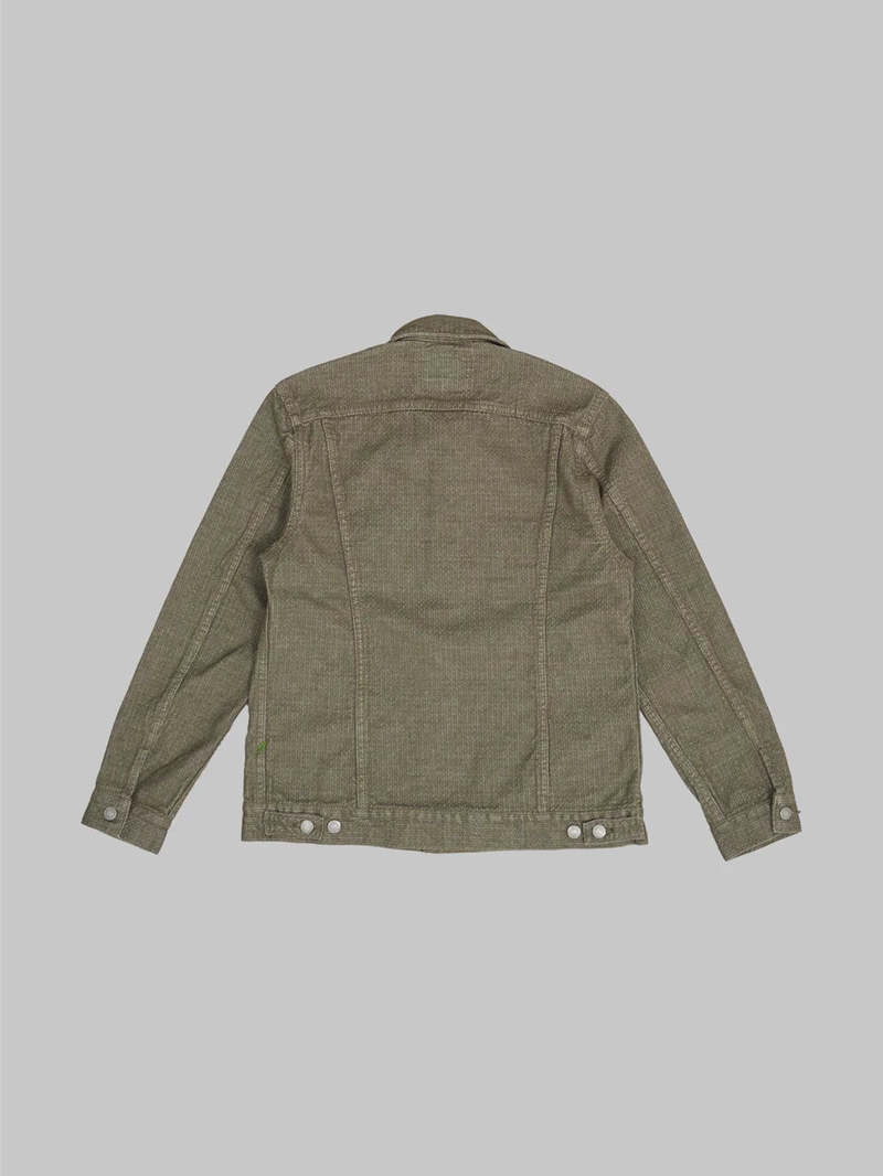 Pure Blue Japan Sashiko Type II Jacket - Olive | Garmentory