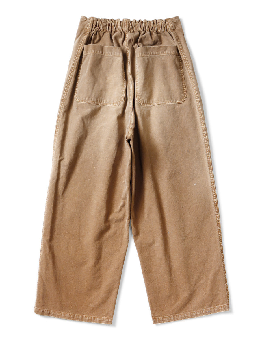 Kapital Canvas W Knee EASY Baggy BANANA Patch Remake Pants - GOLD | Garmentory