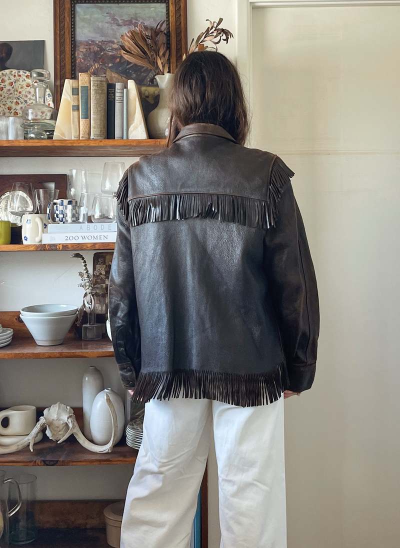 Deerskin Leather Jacket - Chocolate | Garmentory