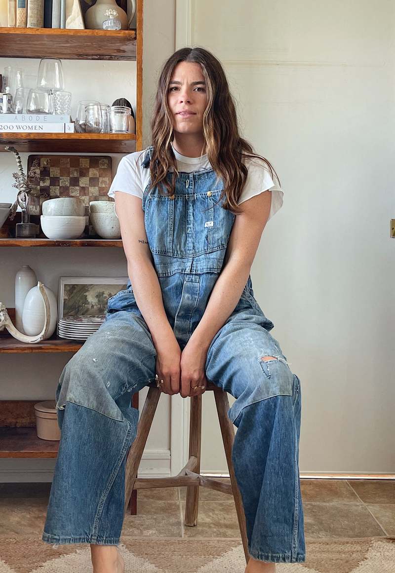 Rugged Patched Lee Overalls - Dark Wash | Garmentory