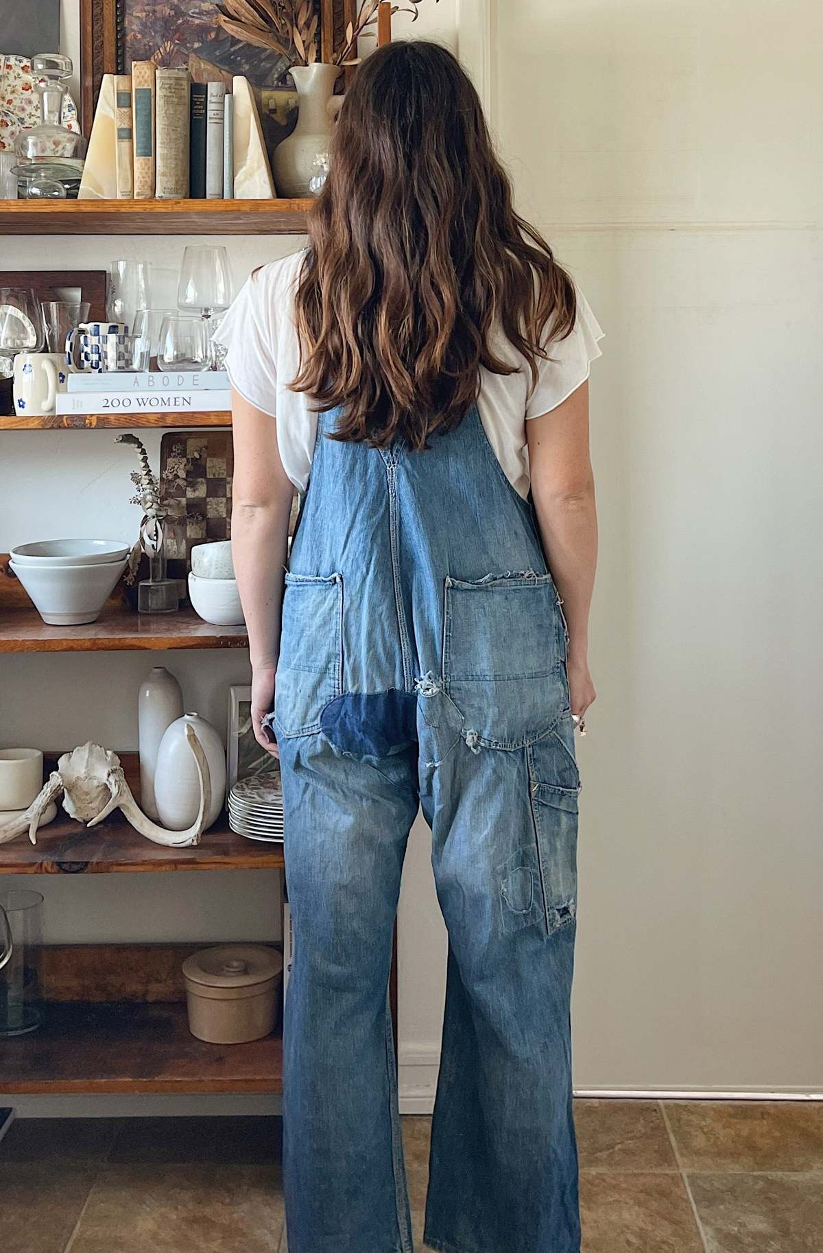Rugged Patched Lee Overalls - Dark Wash | Garmentory