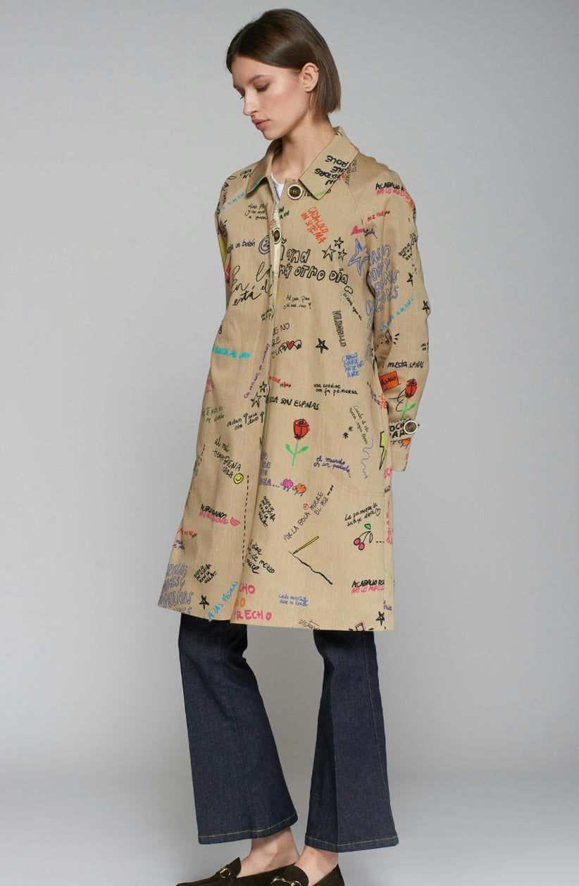 Vilagallo Graffiti Coat | Garmentory