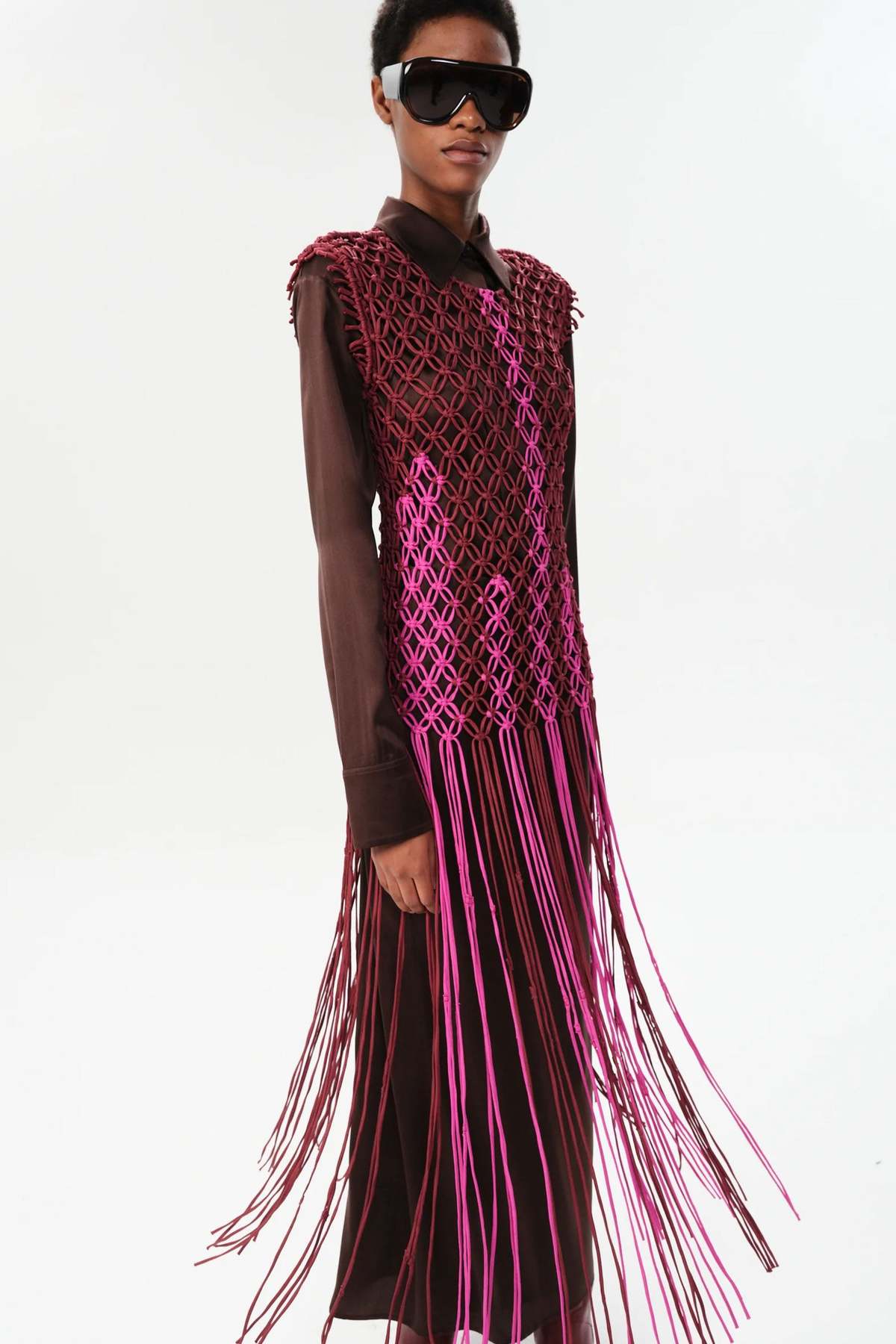Maria Cher Aguara Silas Hand Tied Top - Bordeaux | Garmentory