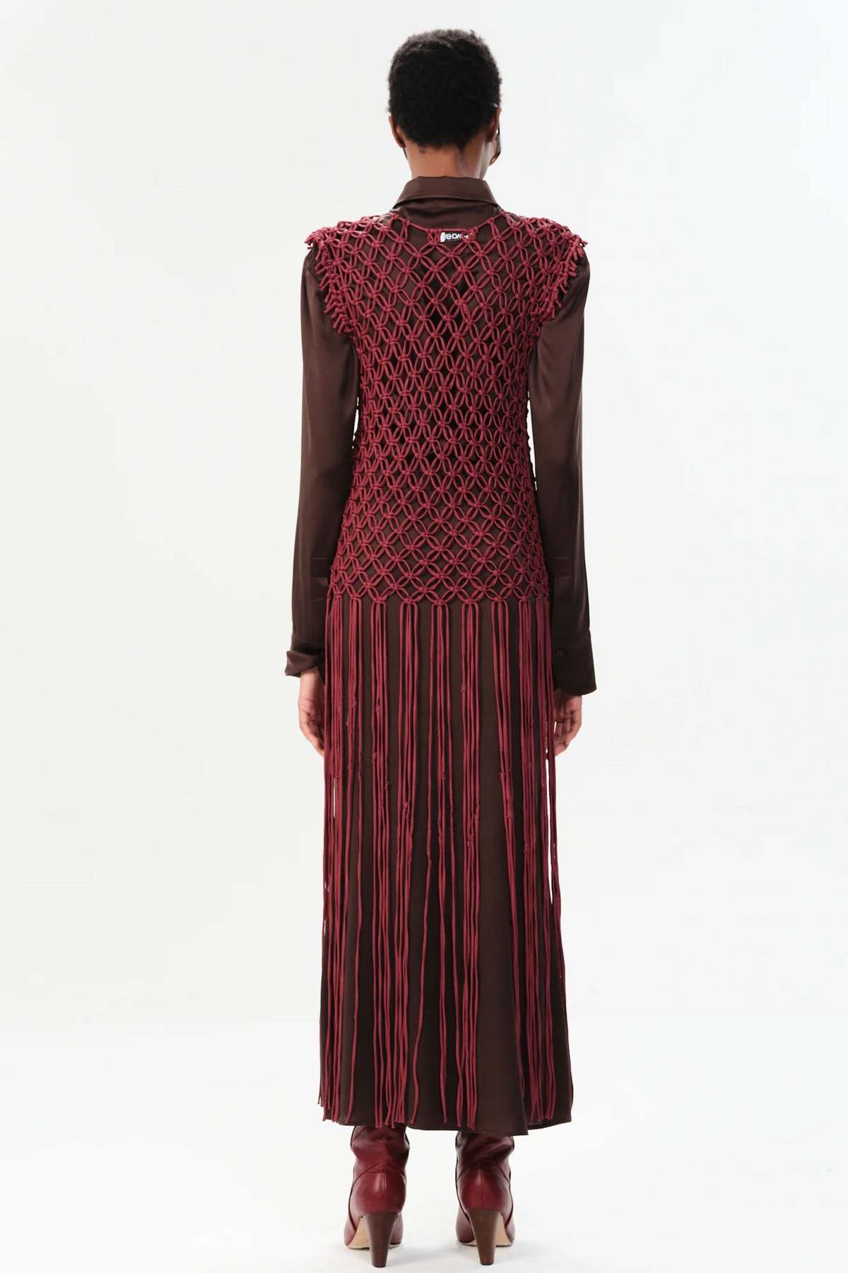 Maria Cher Aguara Silas Hand Tied Top - Bordeaux | Garmentory