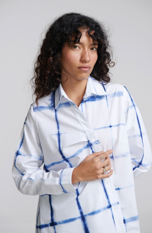 Alejandra de Coss MX asimtrica Optic shirt - white | Garmentory