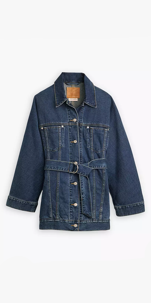 Levi's Belted Dolman Trucker Jacket - blue | Garmentory