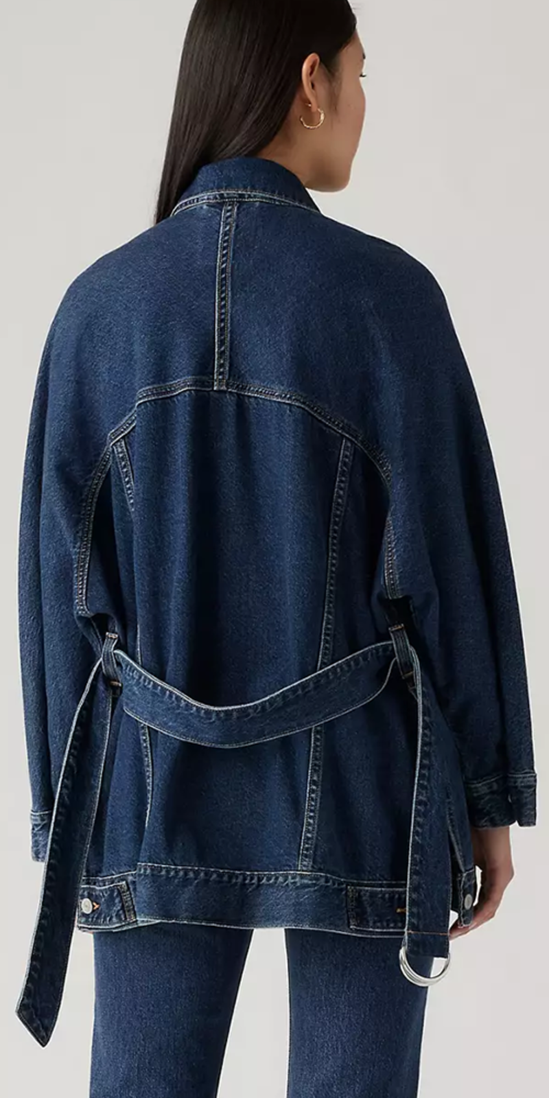Levi's Belted Dolman Trucker Jacket - blue | Garmentory
