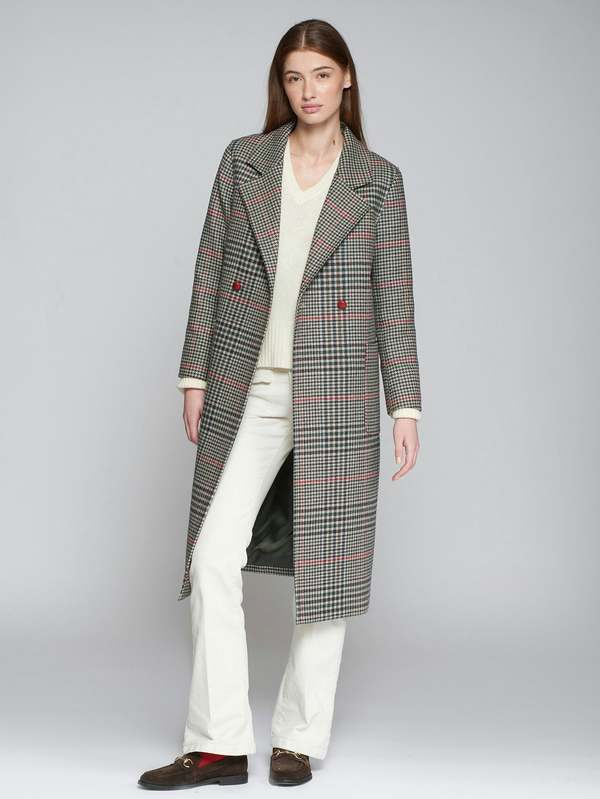 Vilagallo Eloise Plaid Coat - Multi | Garmentory