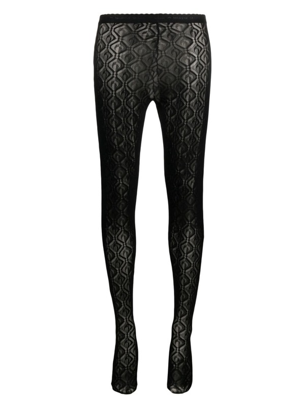 Moon Diamond Mesh Jacquard Tights - Black | Garmentory