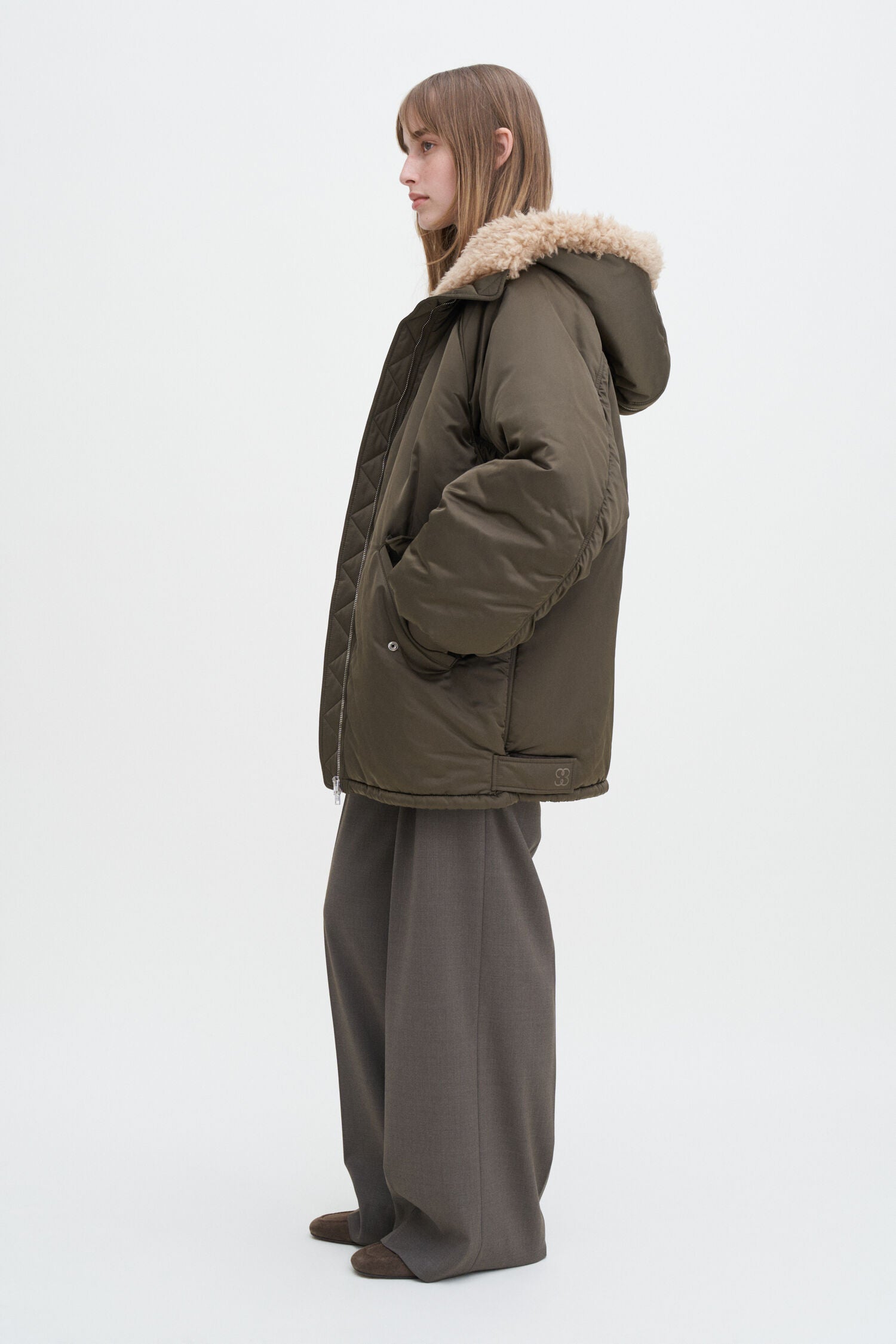 Filippa K Hooded Bomber Jacket - Dark Sage | Garmentory