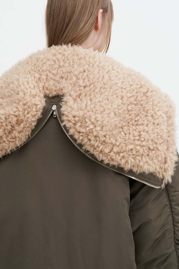 Filippa K Hooded Bomber Jacket - Dark Sage | Garmentory