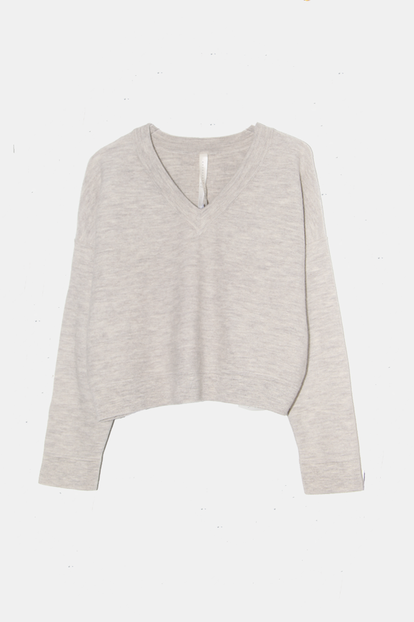 Lauren Manoogian Wide V-neck Crop - Carrara | Garmentory