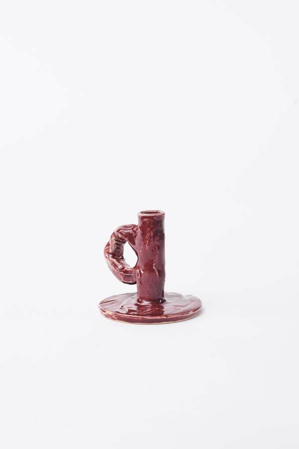 NIKO JUNE Studio Candlestick - Burgundy | Garmentory