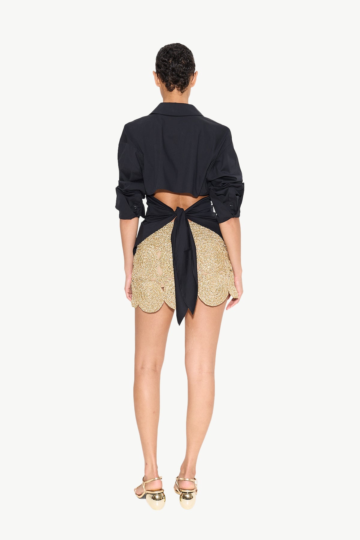 Simon Miller Beep Beep Mini Skirt - Star Gold | Garmentory
