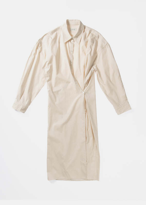 Lemaire Light Cream Twisted Dress - Light Cream | Garmentory