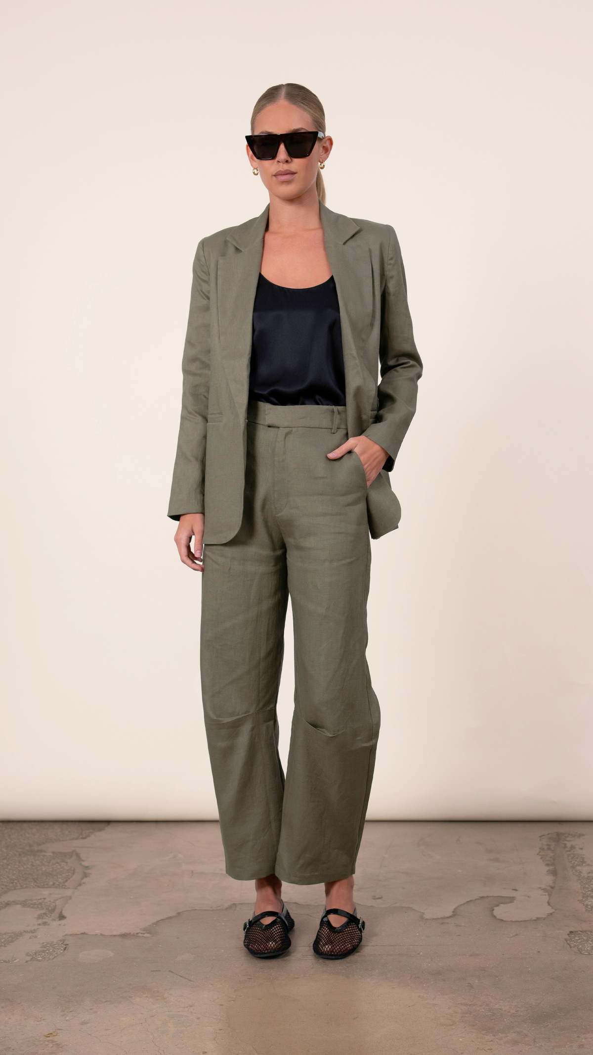Parentezi AINOHA BLAZER - OLIVE | Garmentory