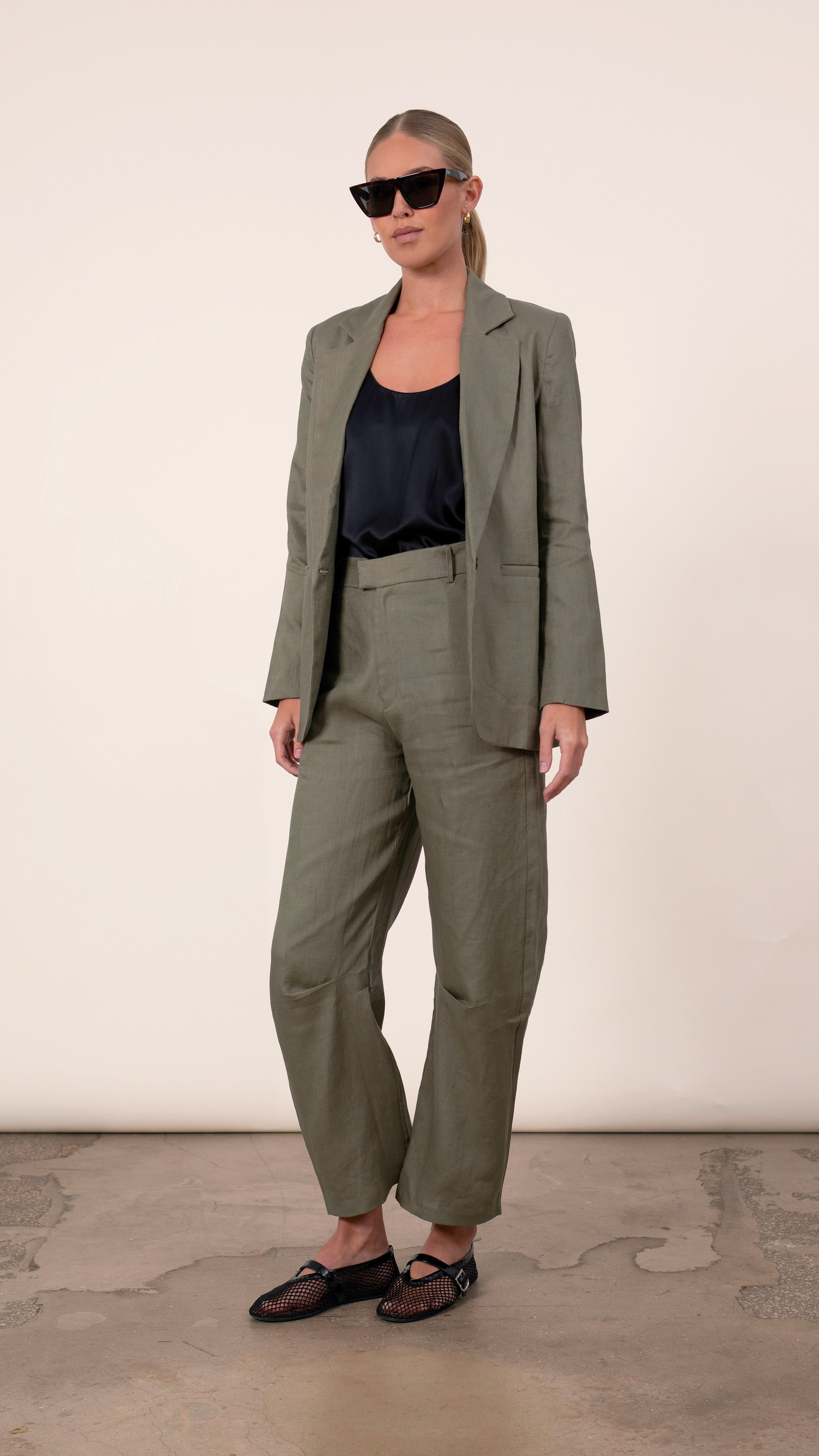 Parentezi AINOHA BLAZER - OLIVE | Garmentory