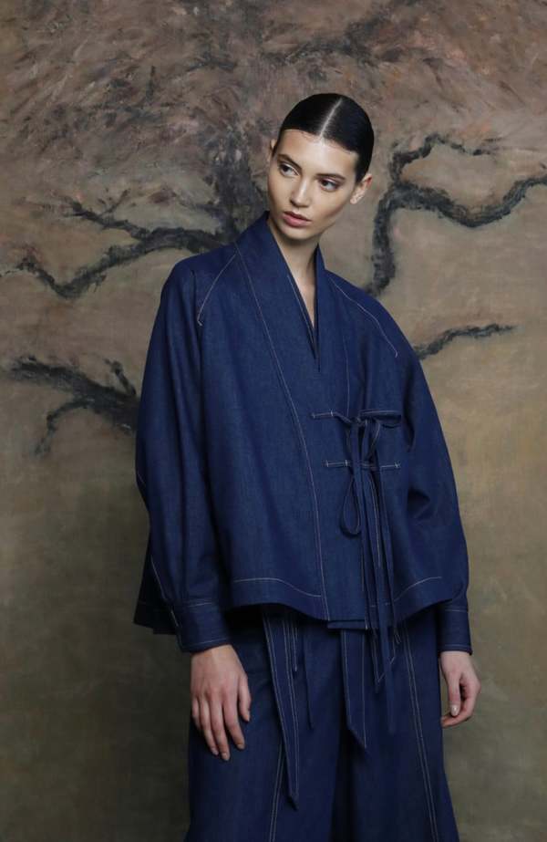 Psophia Denim Shirt Jacket - Indigo | Garmentory