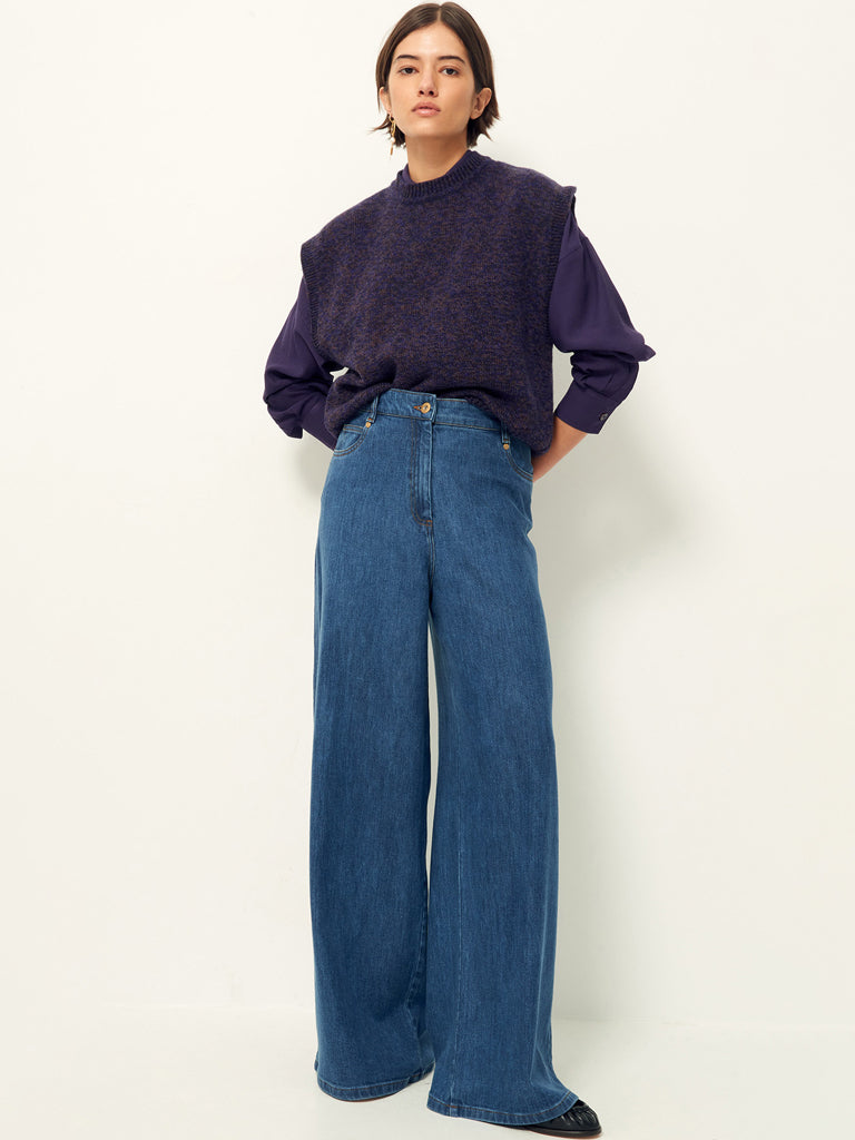 Sessun Fabinino Sweater Vest - Ink Blue | Garmentory