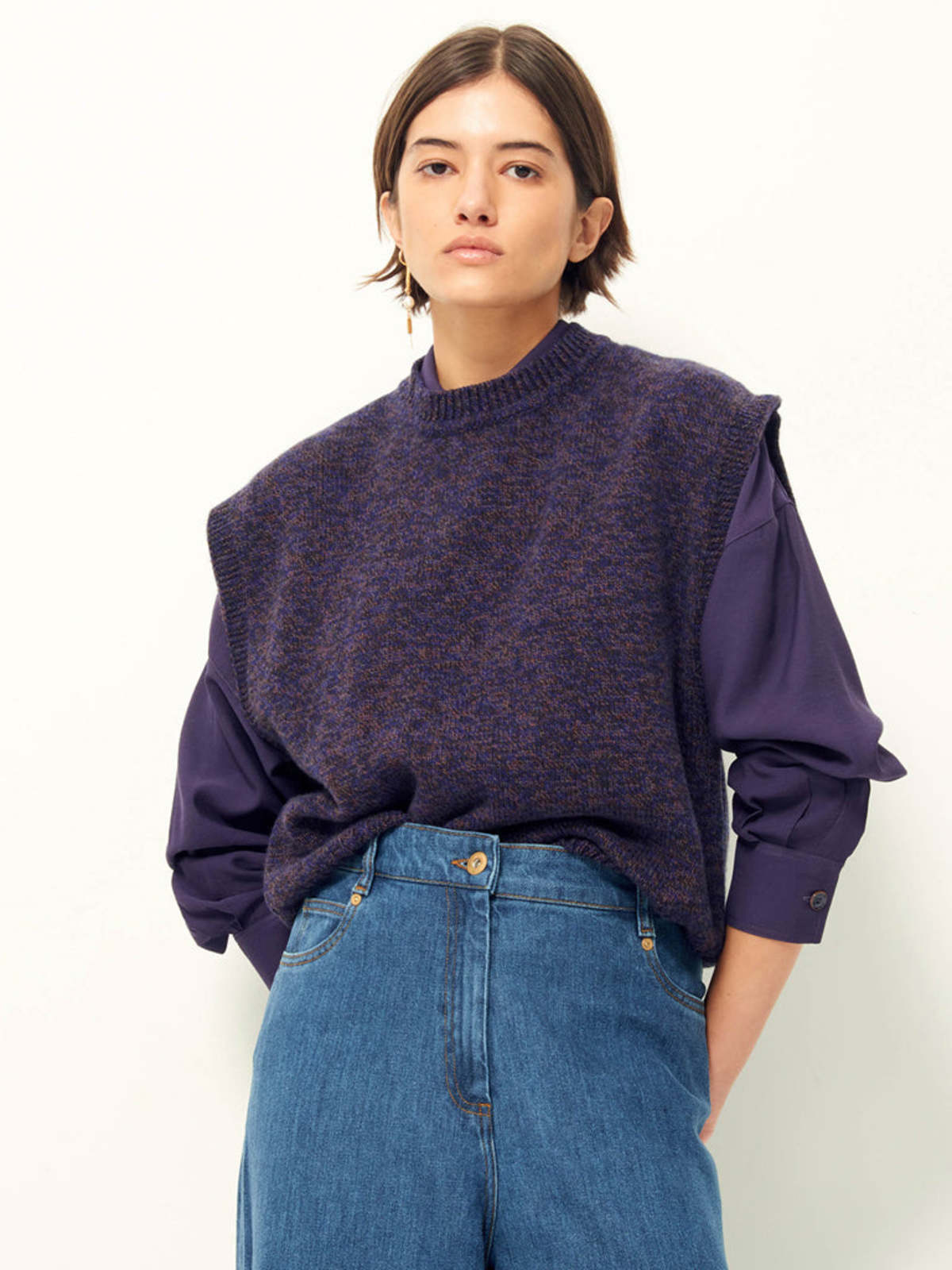 Sessun Fabinino Sweater Vest - Ink Blue | Garmentory