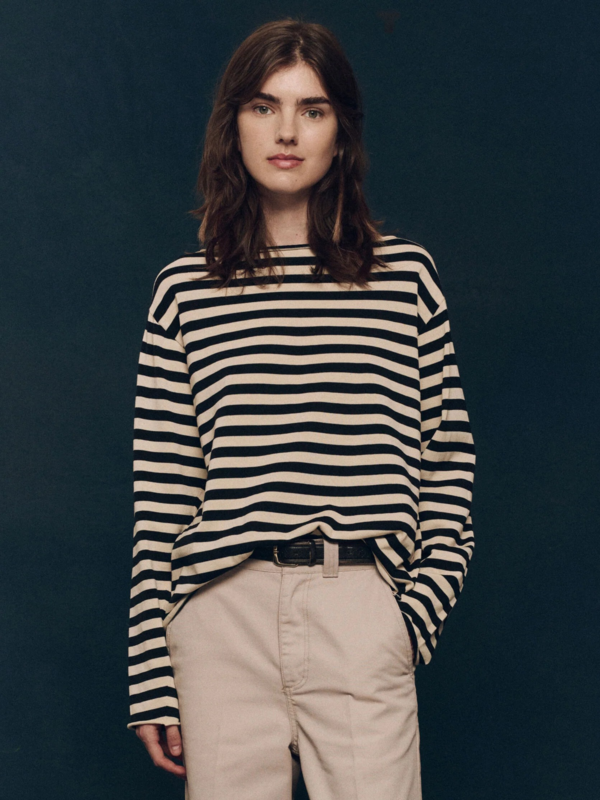 The Great. The Sailor Sweater - Black Stripe | Garmentory